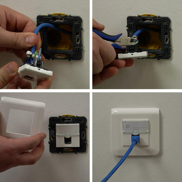 Comment câbler une prise RJ45 Mosaic ? - professionnel | Legrand