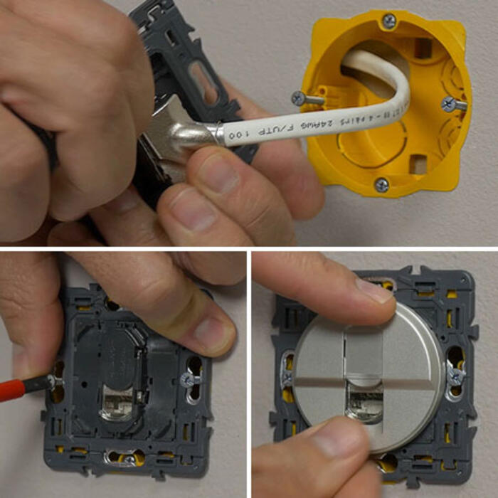 Comment installer et raccorder une prise électrique RJ 45 ...